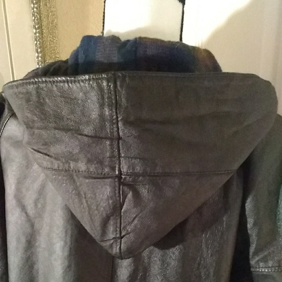 Greg Bell | Jackets & Coats | Greg Bell Leather Hooded Coat | Poshmark